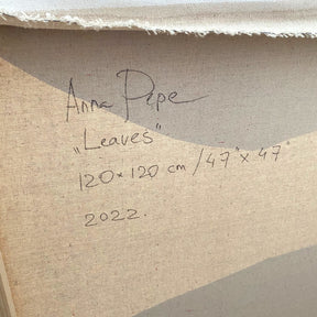 "Leaves" - Elegant Abstract Botanical Painting on Large Canvas – Anna ...