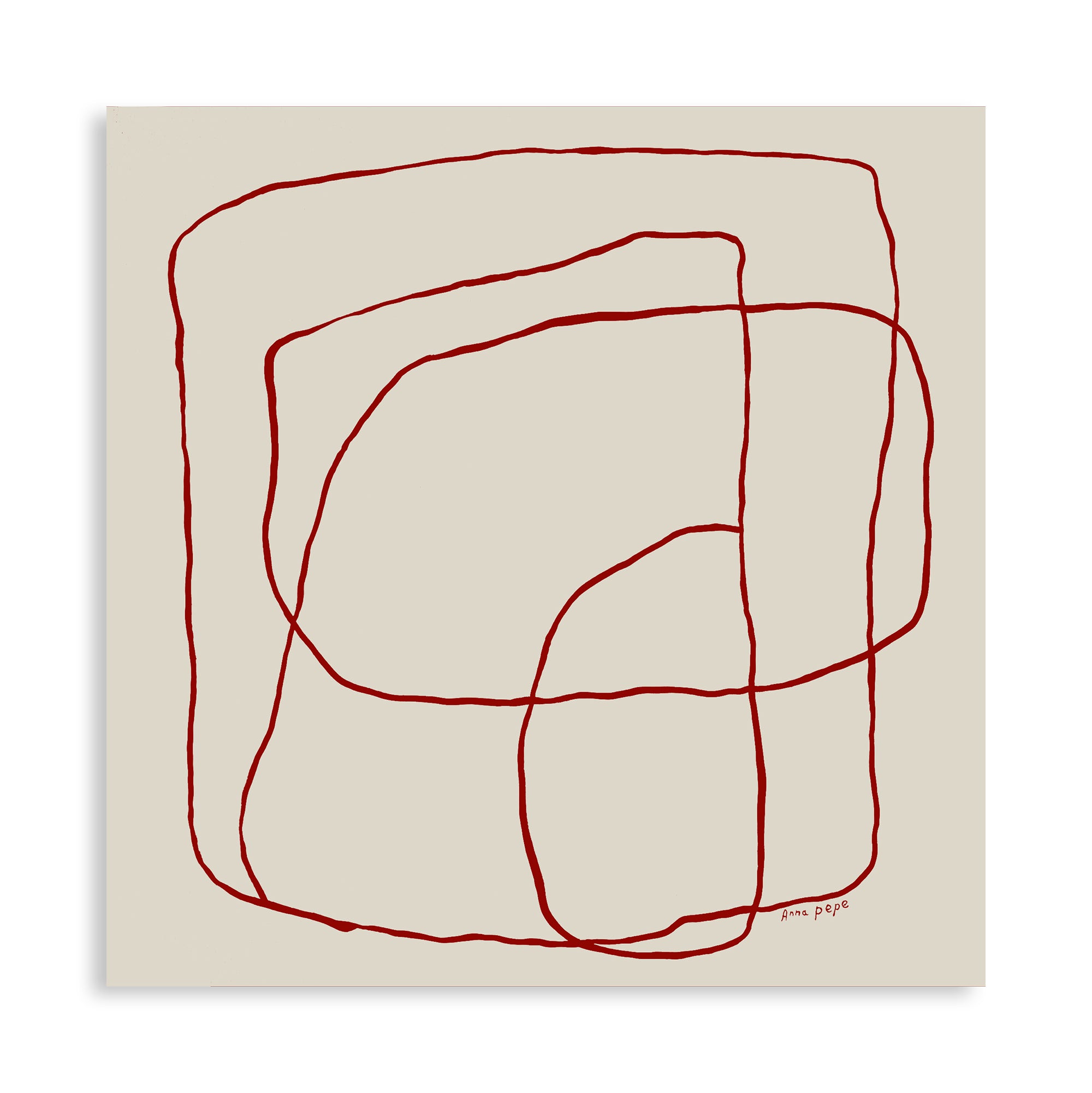 "Flow" - Elegant Abstract One Line Painting on Canvas – Anna Pepe x ...